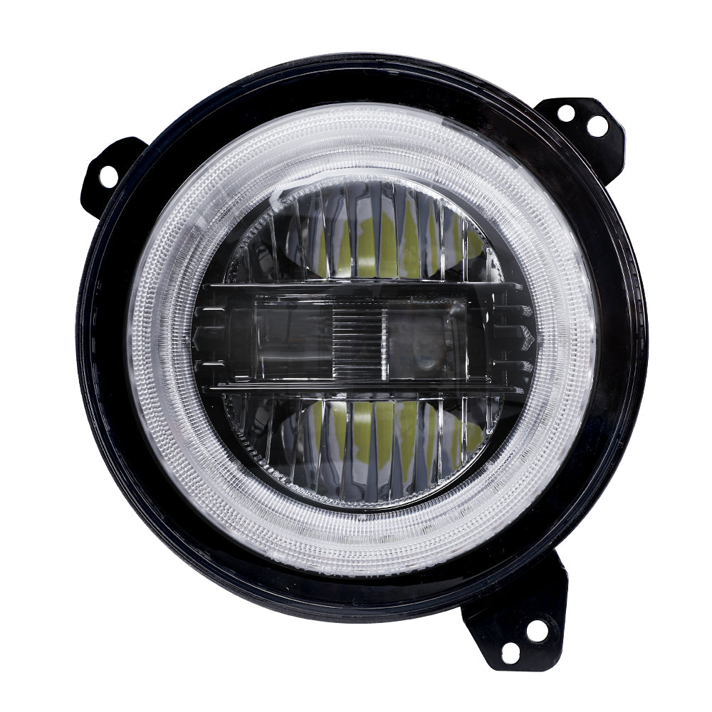 (1 Pair) M0694 : M.T.C Canada 9 Inch Round Led Headlight with White Ha ...